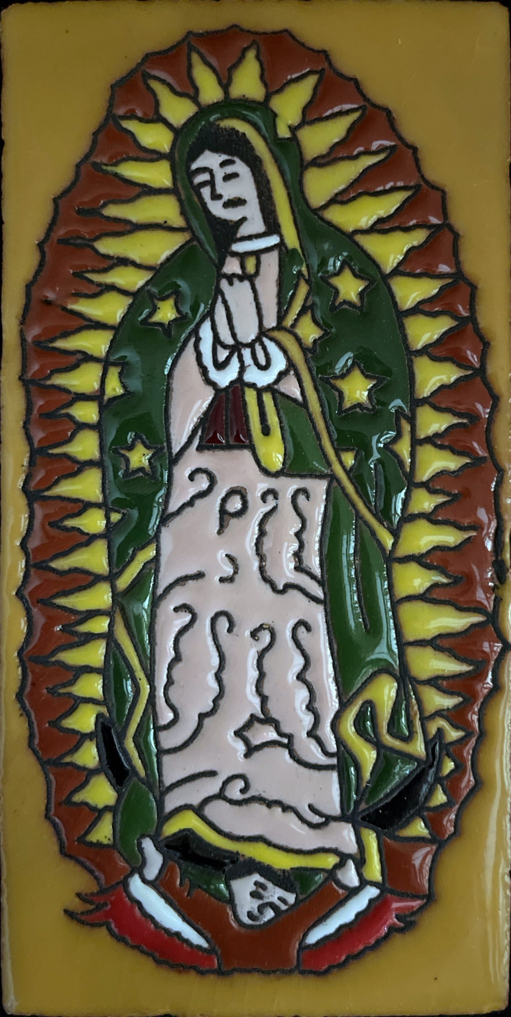 Tile - Guadalupe Lemon | Mexican Sugar Skull