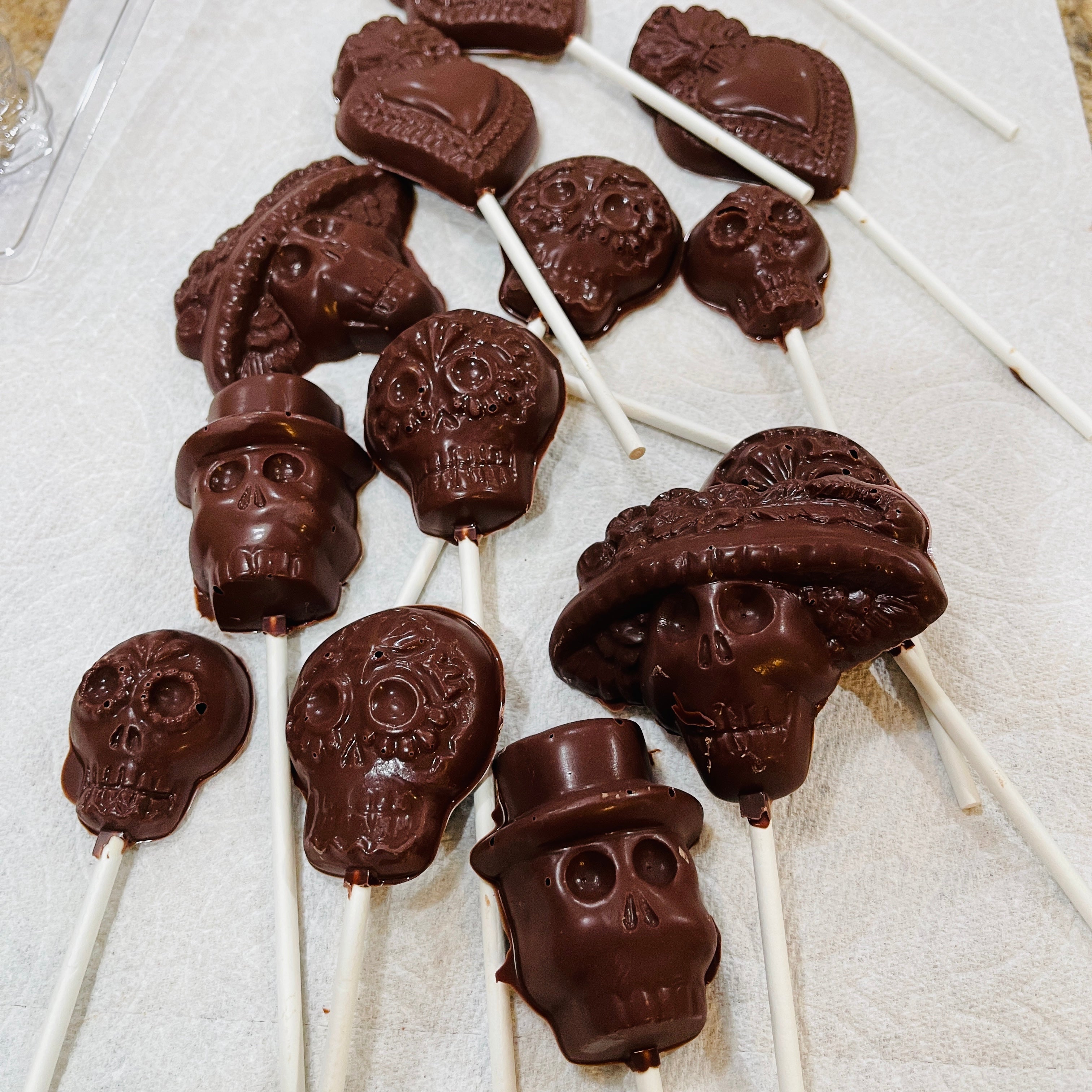 Catrina Chocolate Sugar Skull Lollipops Mold | Mexican Sugar Skull